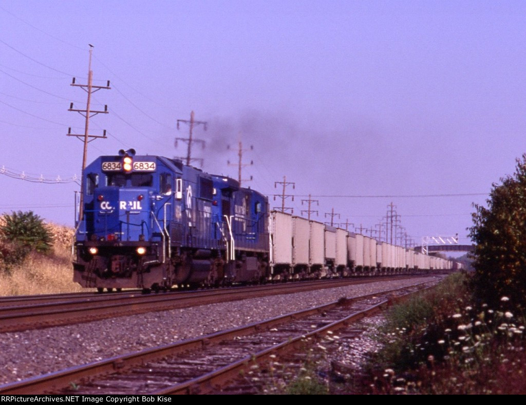 CR 6834 west, passing unfer the Center St. Bridge